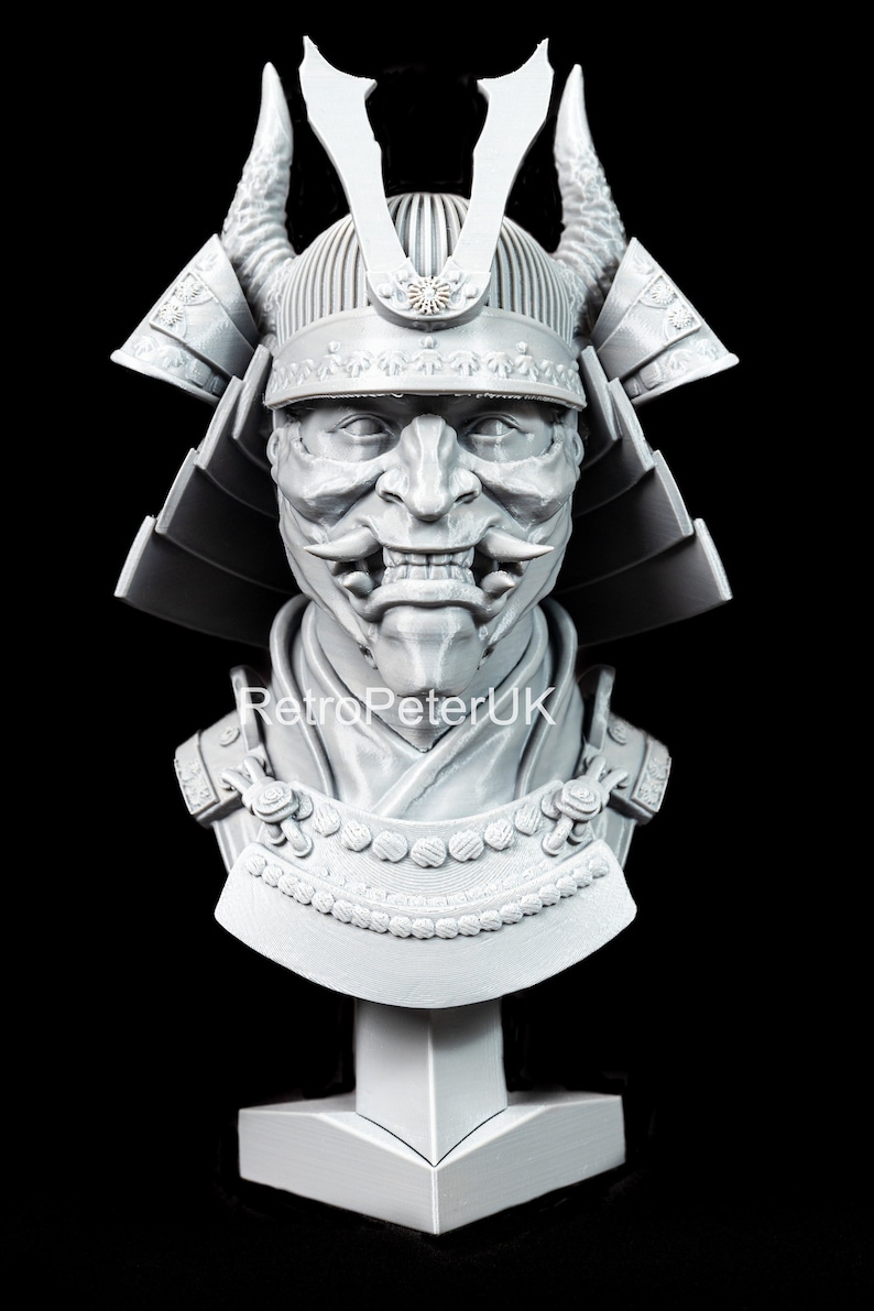 Samurai Bust 3D Printed 9.5 Inch - Etsy