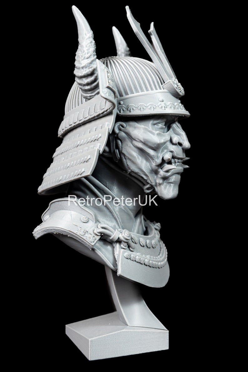 Samurai Bust 3D Printed 9.5 Inch - Etsy