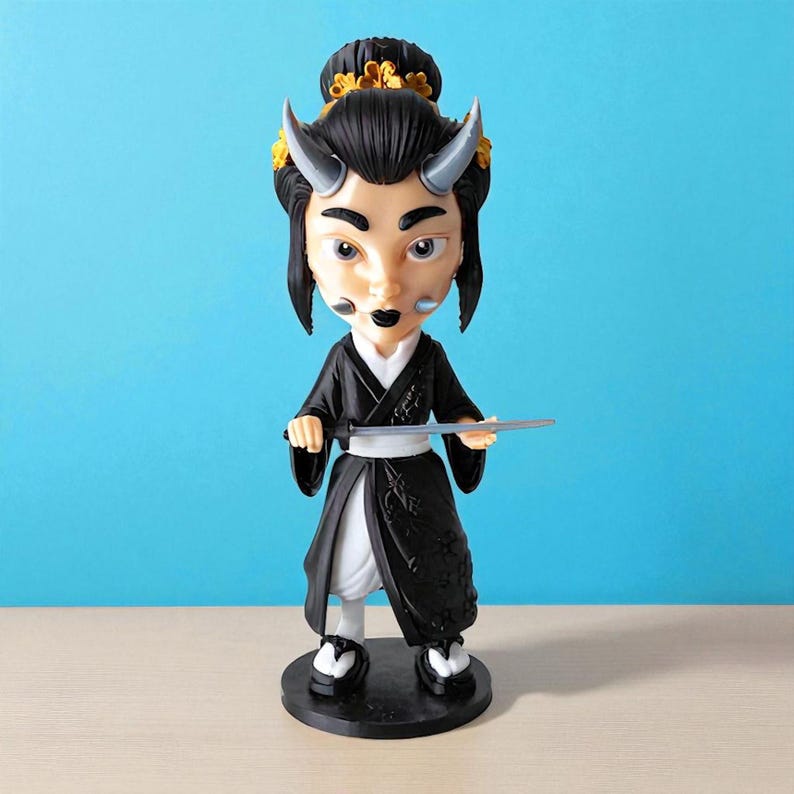 Hannya Chibi Figure: 3D Printed Japanese Oni Decor - Etsy