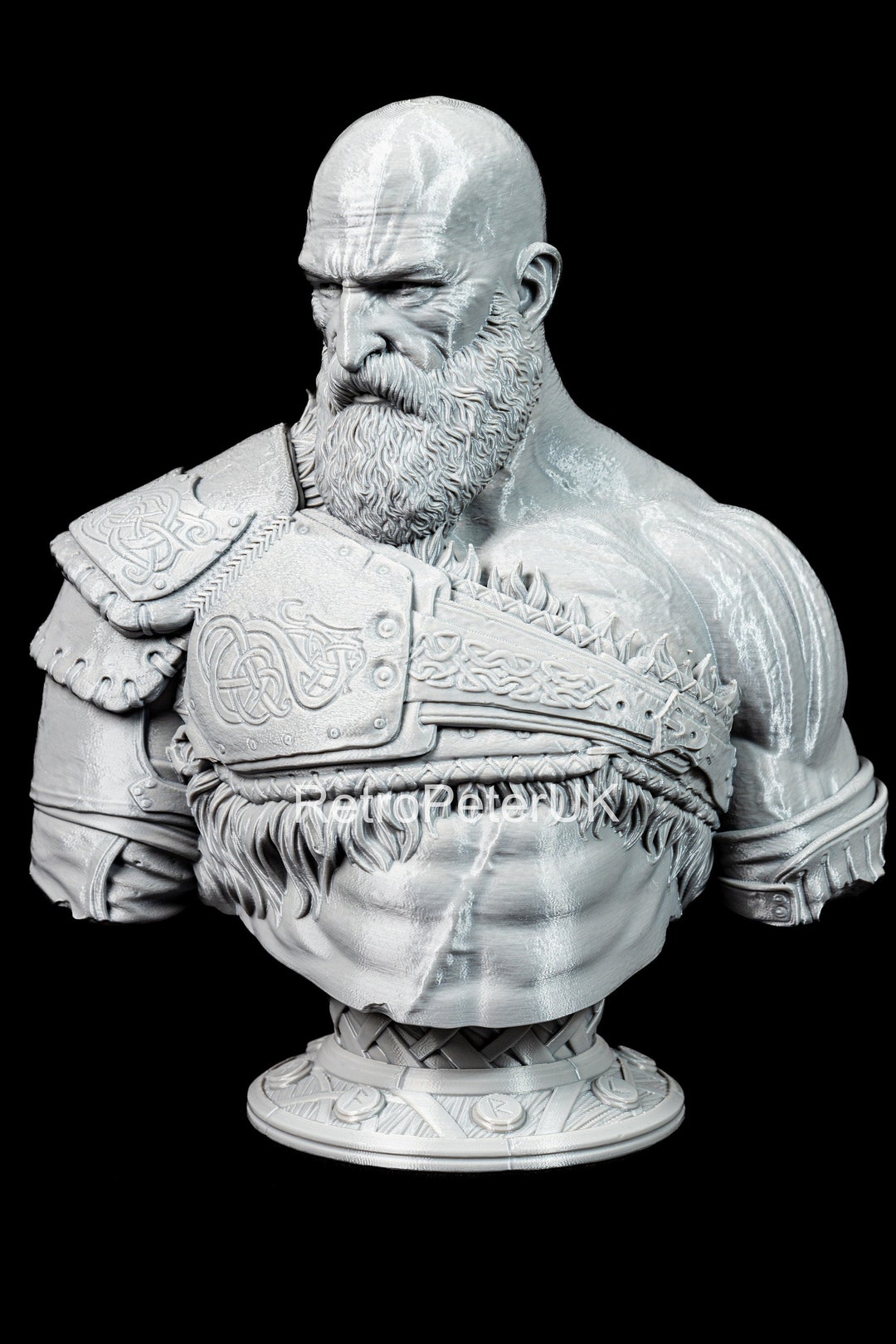 Kratos Bust 23 Cm Height High Quality 3d Print Big Statue God of War ...