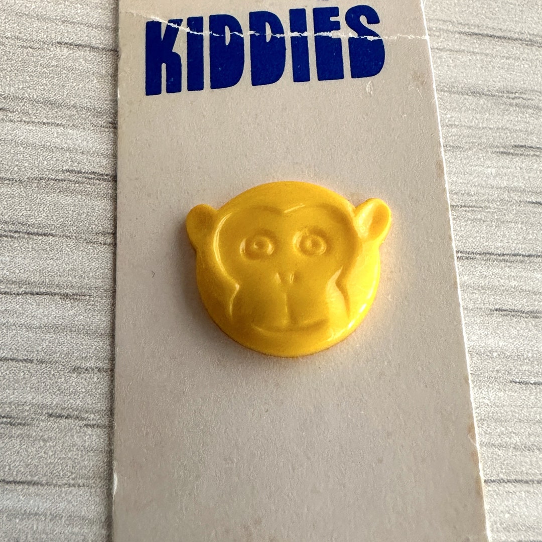 Monkey Buttons, Kids Plastic Buttons for Sewing, Vintage Animal Buttons ...
