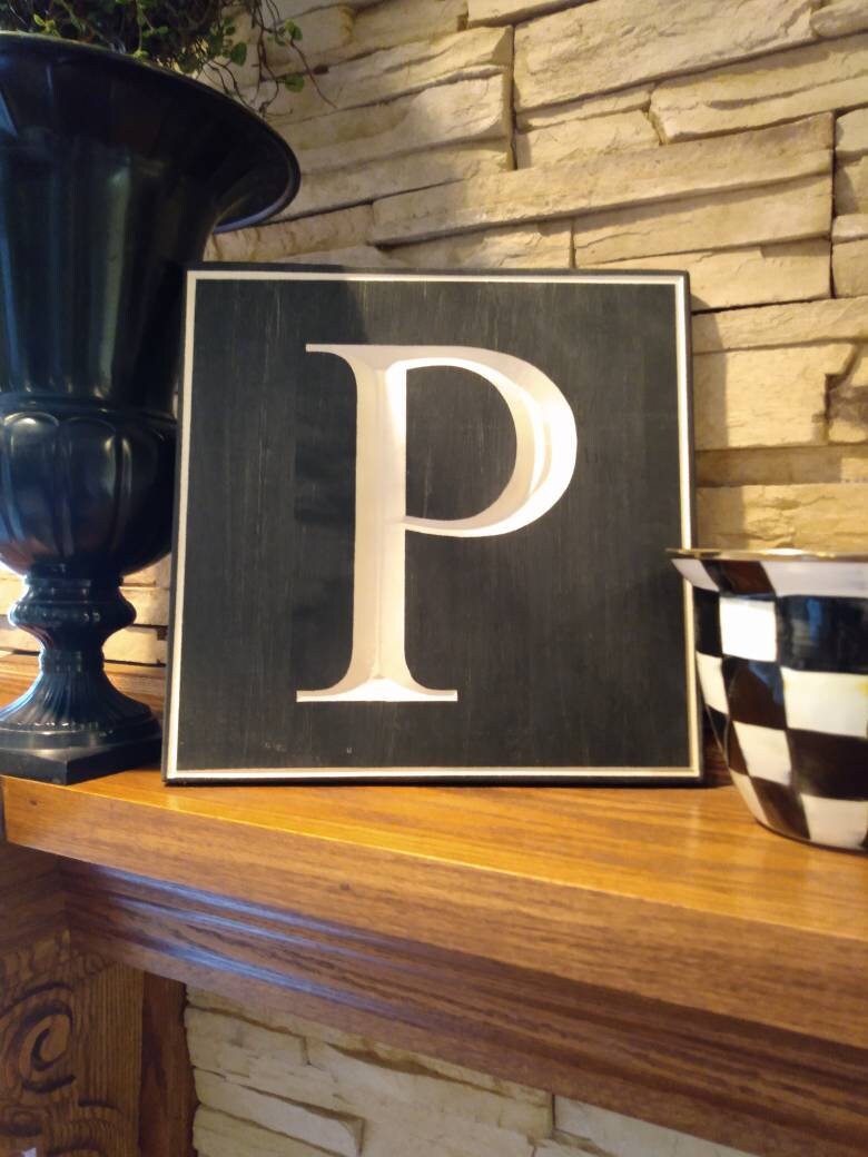 Engraved Letter P, Times New Roman Font, Wood Wall Art, Wood Decor - Etsy
