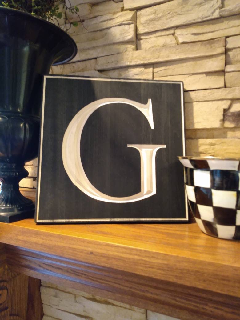 Engraved Letter G, Times New Roman Font, Wood Wall Art, Wood Decor - Etsy
