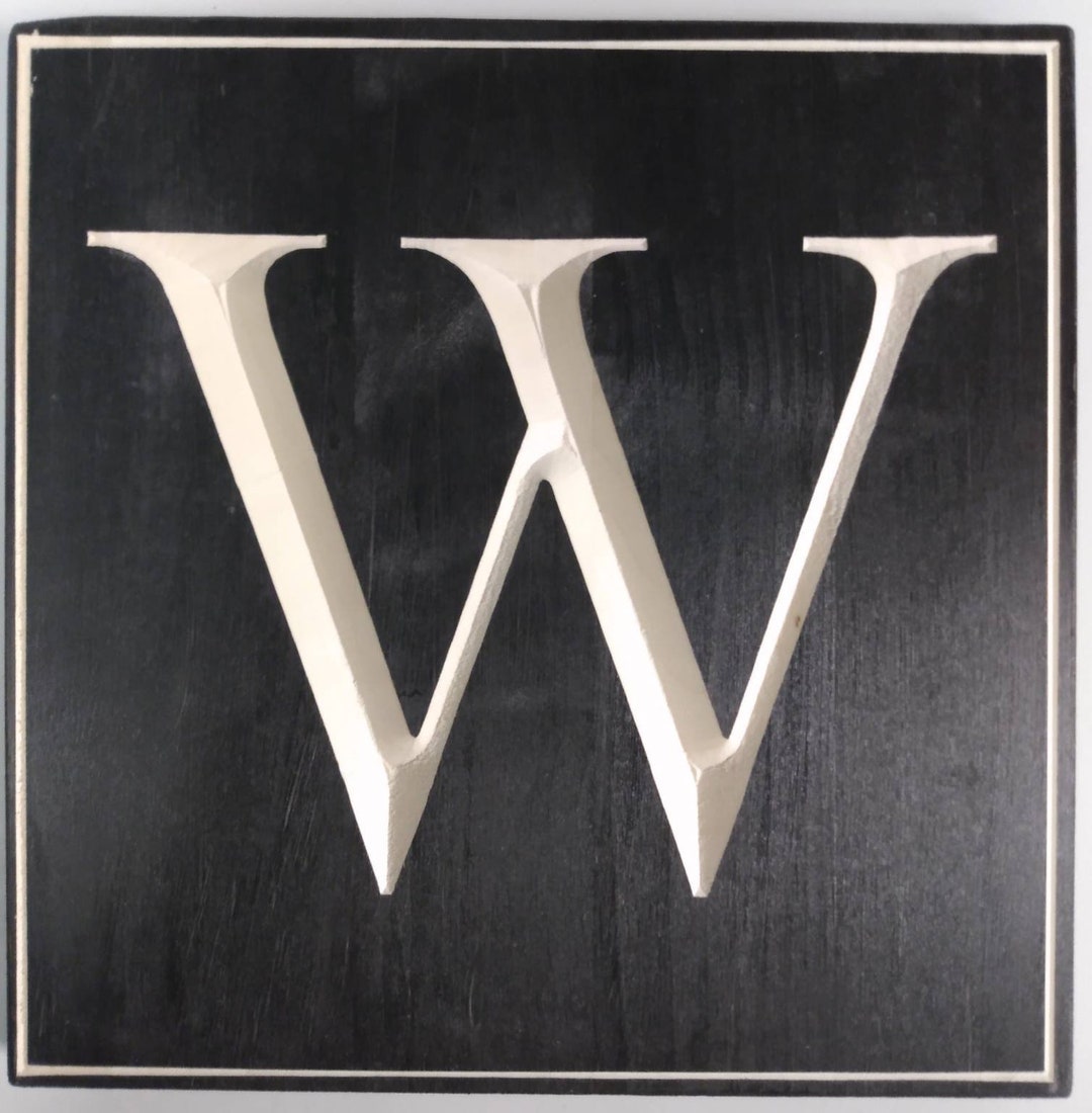 Engraved Letter V, Times New Roman Font, Wood Wall Art, Wood Decor - Etsy