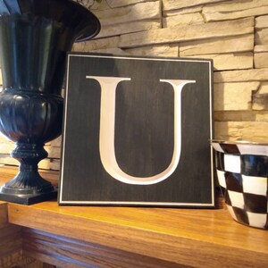 Engraved Letter U, Times New Roman Font, Wood Wall Art, Wood Decor - Etsy