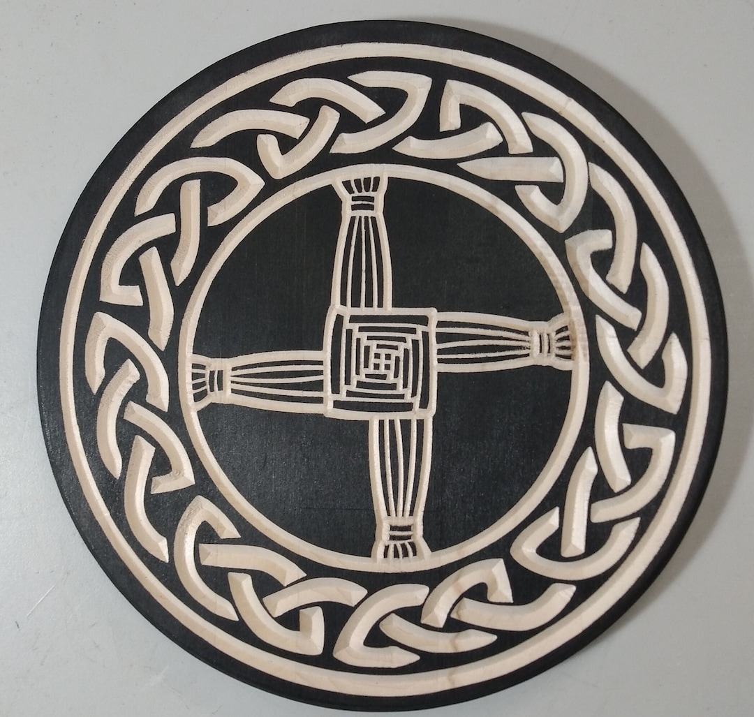 Saint Brigid Cross Engraving, Celtic Wall Art, Wood Decor - Etsy