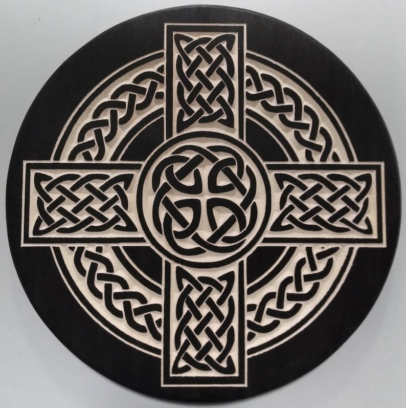 Celtic Cross Engraving, Celtic Wall Art, Wood Decor - Etsy