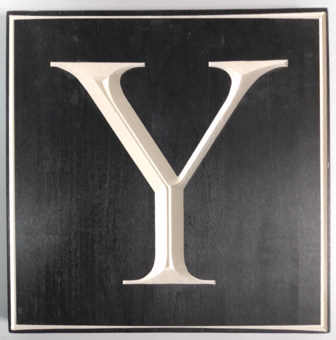 Engraved Letter Y, Times New Roman Font, Wood Wall Art, Wood Decor - Etsy