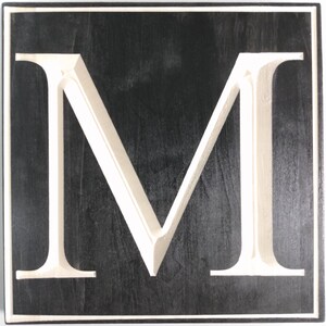 Engraved Letter M, Times New Roman Font, Wood Wall Art, Wood Decor - Etsy