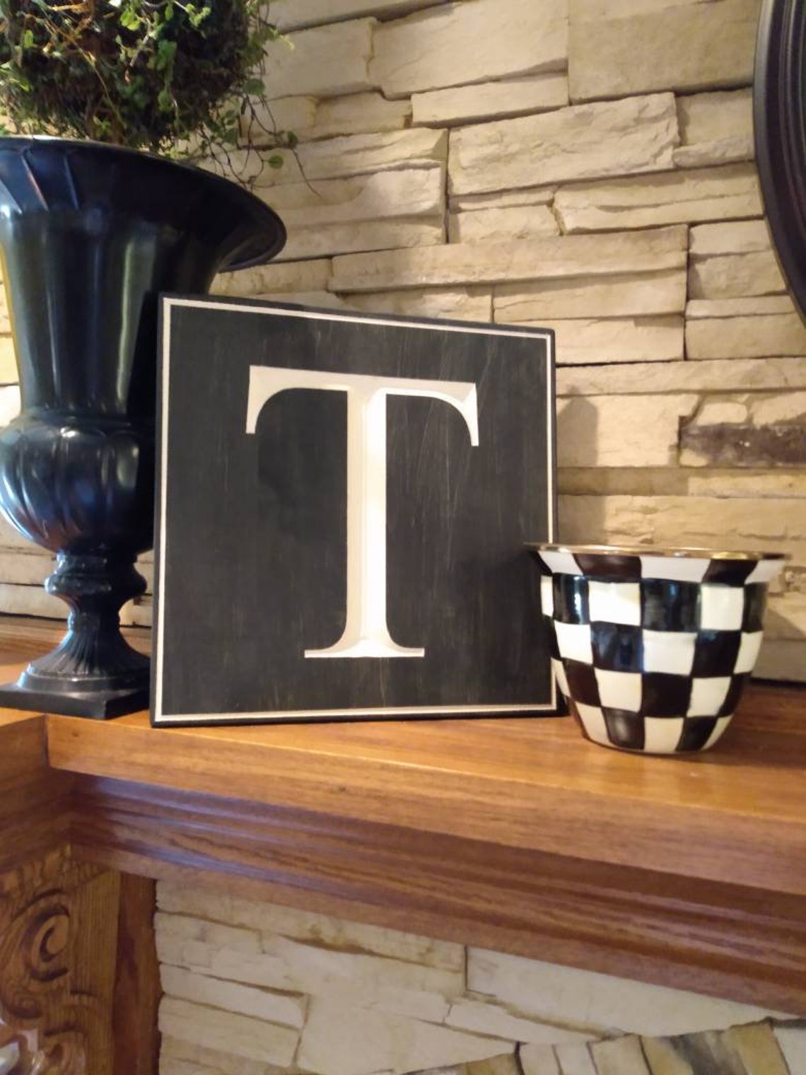 Engraved Letter T, Times New Roman Font, Wood Wall Art, Wood Decor - Etsy