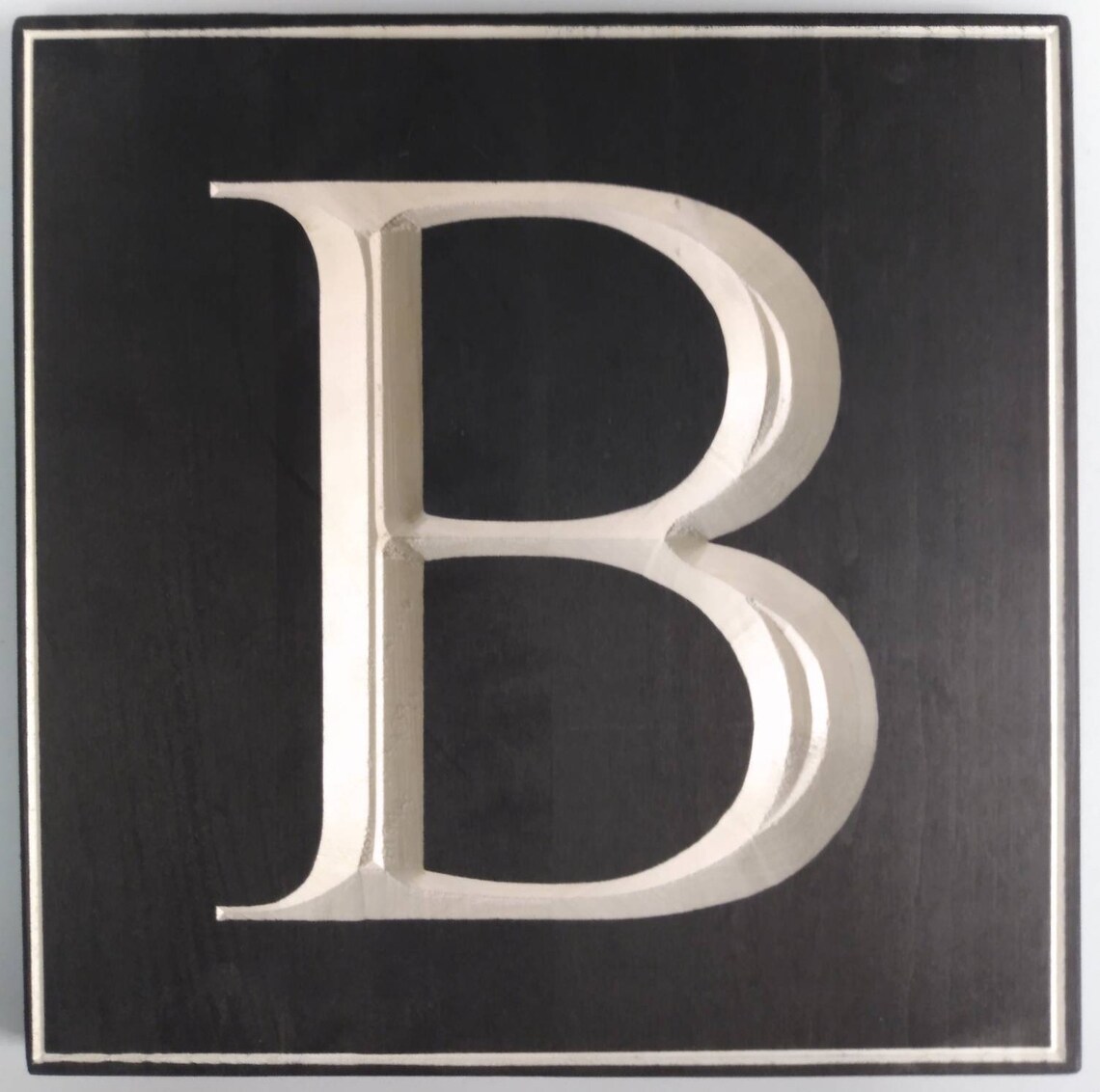 Engraved Letter B Times New Roman Font Wood Wall Art Wood - Etsy