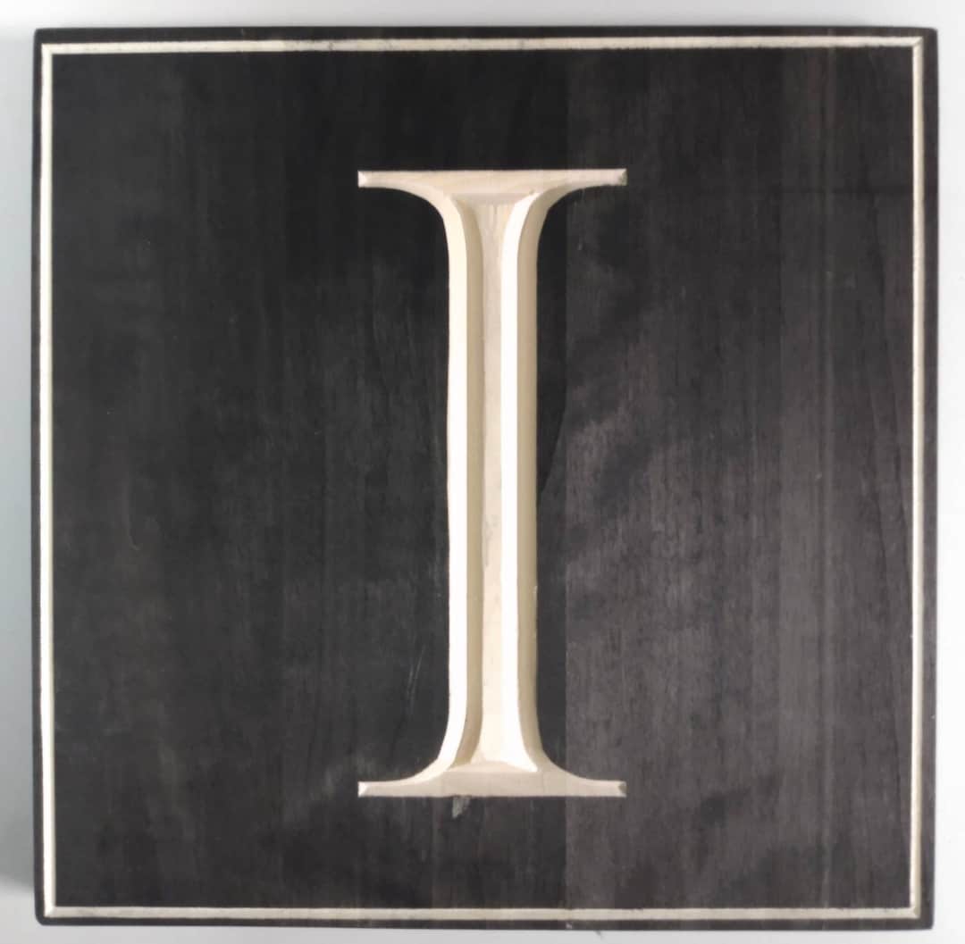 Engraved Letter I, Times New Roman Font, Wood Wall Art, Wood Decor - Etsy