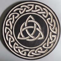 Rustic Wooden Celtic Knot Wall Sign Irish Design Carved Etched ...