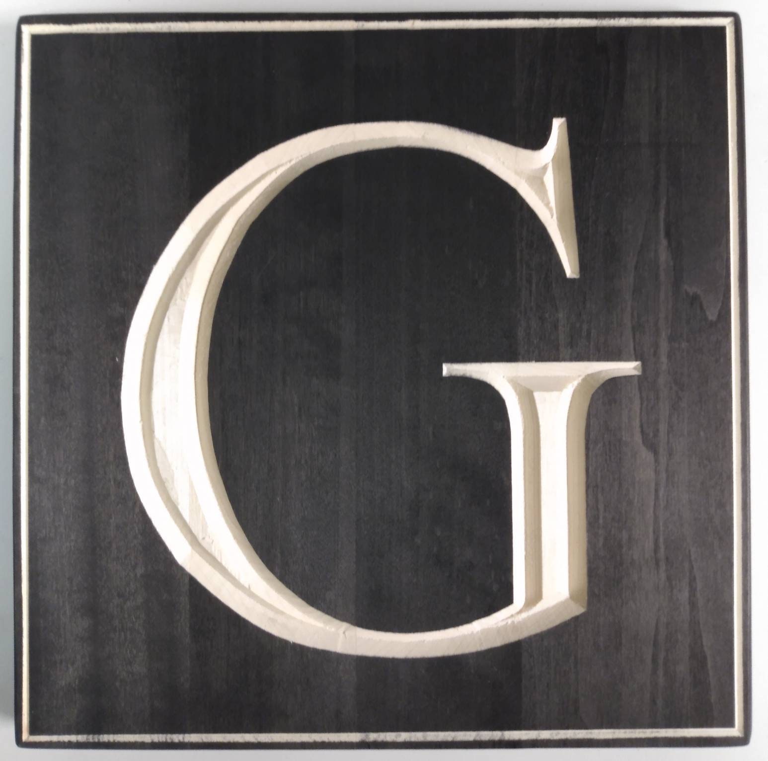 Engraved Letter G, Times New Roman Font, Wood Wall Art, Wood Decor - Etsy