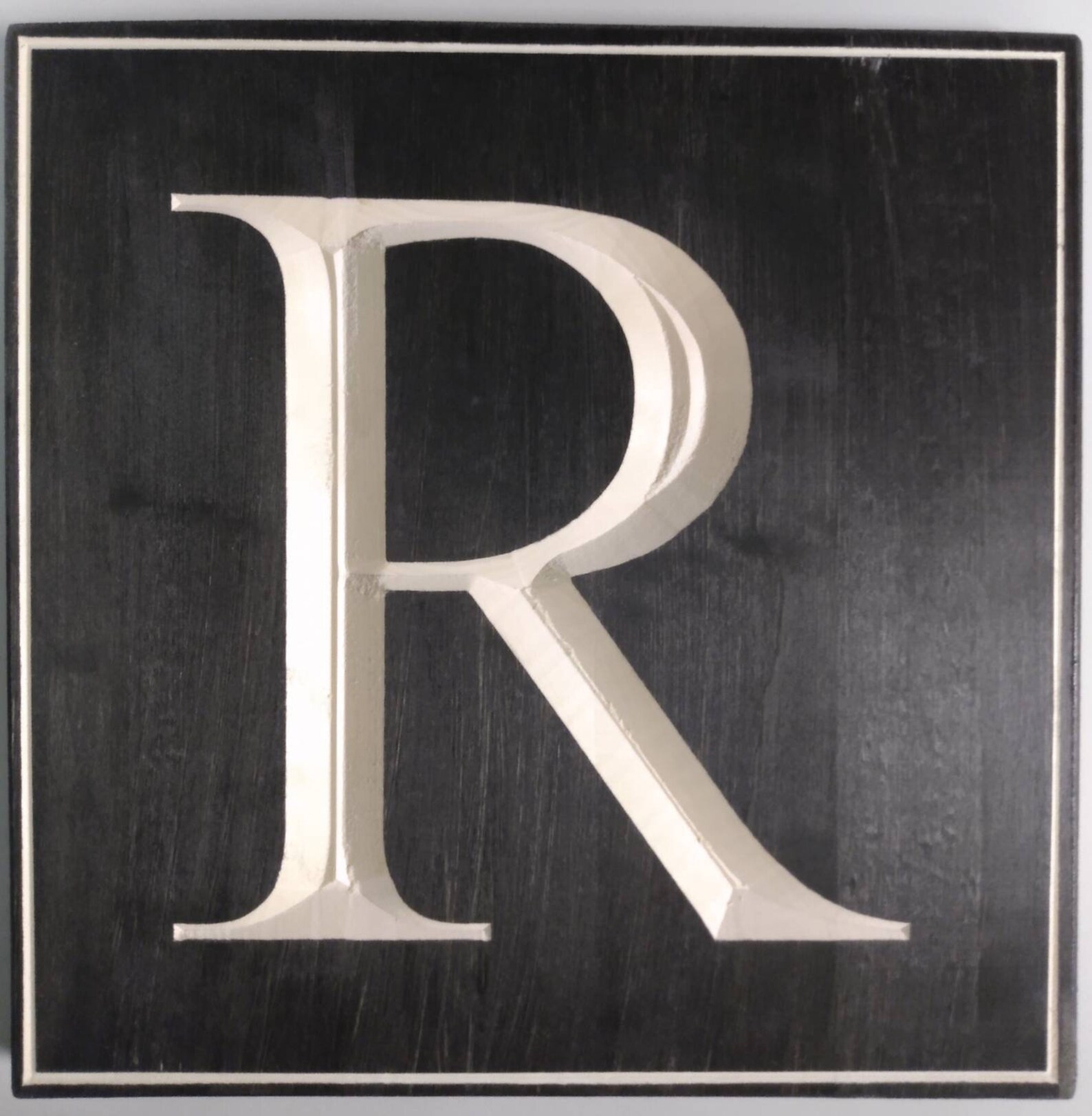 Engraved Letter R, Times New Roman Font, Wood Wall Art, Wood Decor - Etsy