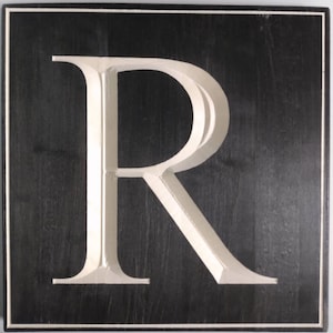 Engraved Letter R, Times New Roman Font, Wood Wall Art, Wood Decor - Etsy