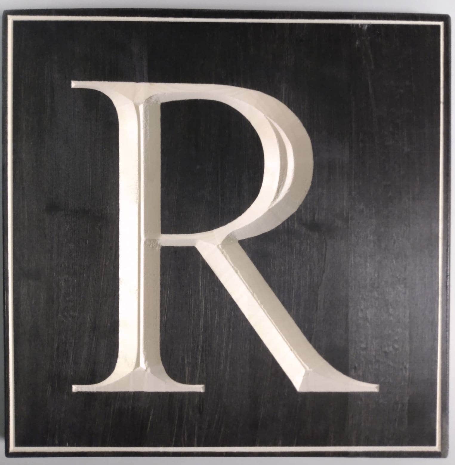 Engraved Letter R, Times New Roman Font, Wood Wall Art, Wood Decor - Etsy