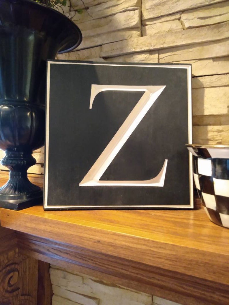 Engraved Letter Z Times New Roman Font Wood Wall Art Wood - Etsy