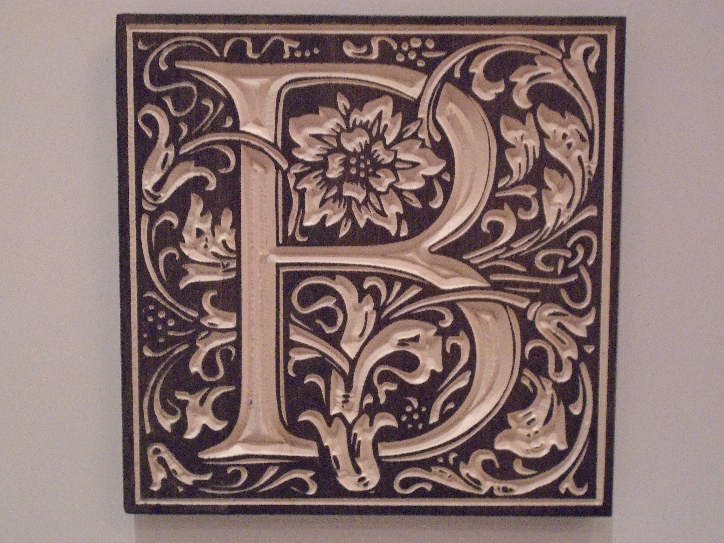 Illuminated Letter B Wood Wall Art Wood Engraving William - Etsy