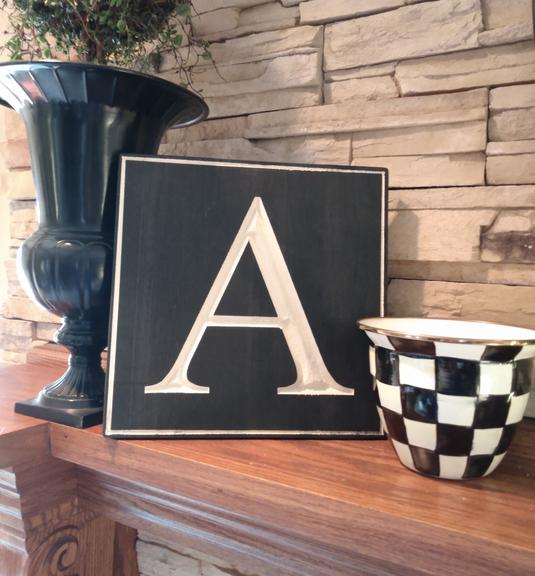 Engraved Letter A Times New Roman Font Wood Wall Art Wood - Etsy Singapore