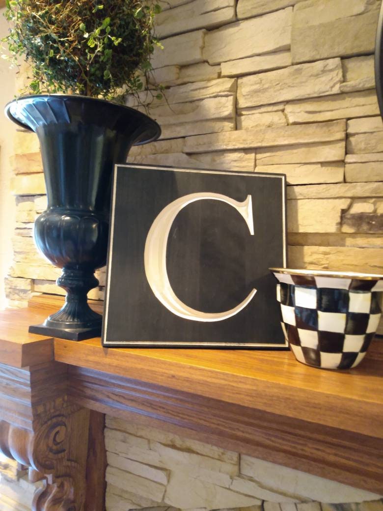 Engraved Letter C, Times New Roman Font, Wood Wall Art, Wood Decor - Etsy
