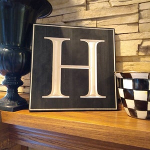 Engraved Letter H, Times New Roman Font, Wood Wall Art, Wood Decor - Etsy