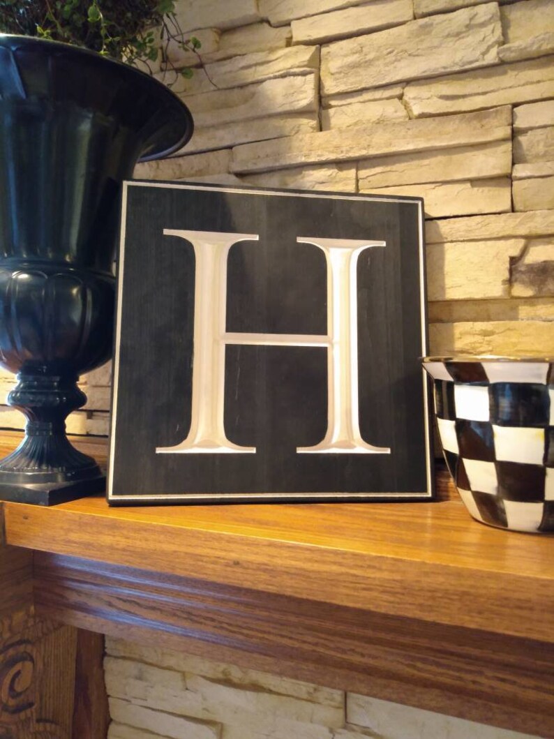 Engraved Letter H Times New Roman Font Wood Wall Art Wood - Etsy