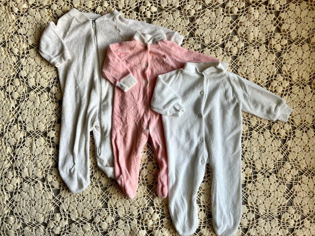 Vintage Terry Baby Sleeper Bundle Size NB / 0-3M / 14lbs Baby Shower ...