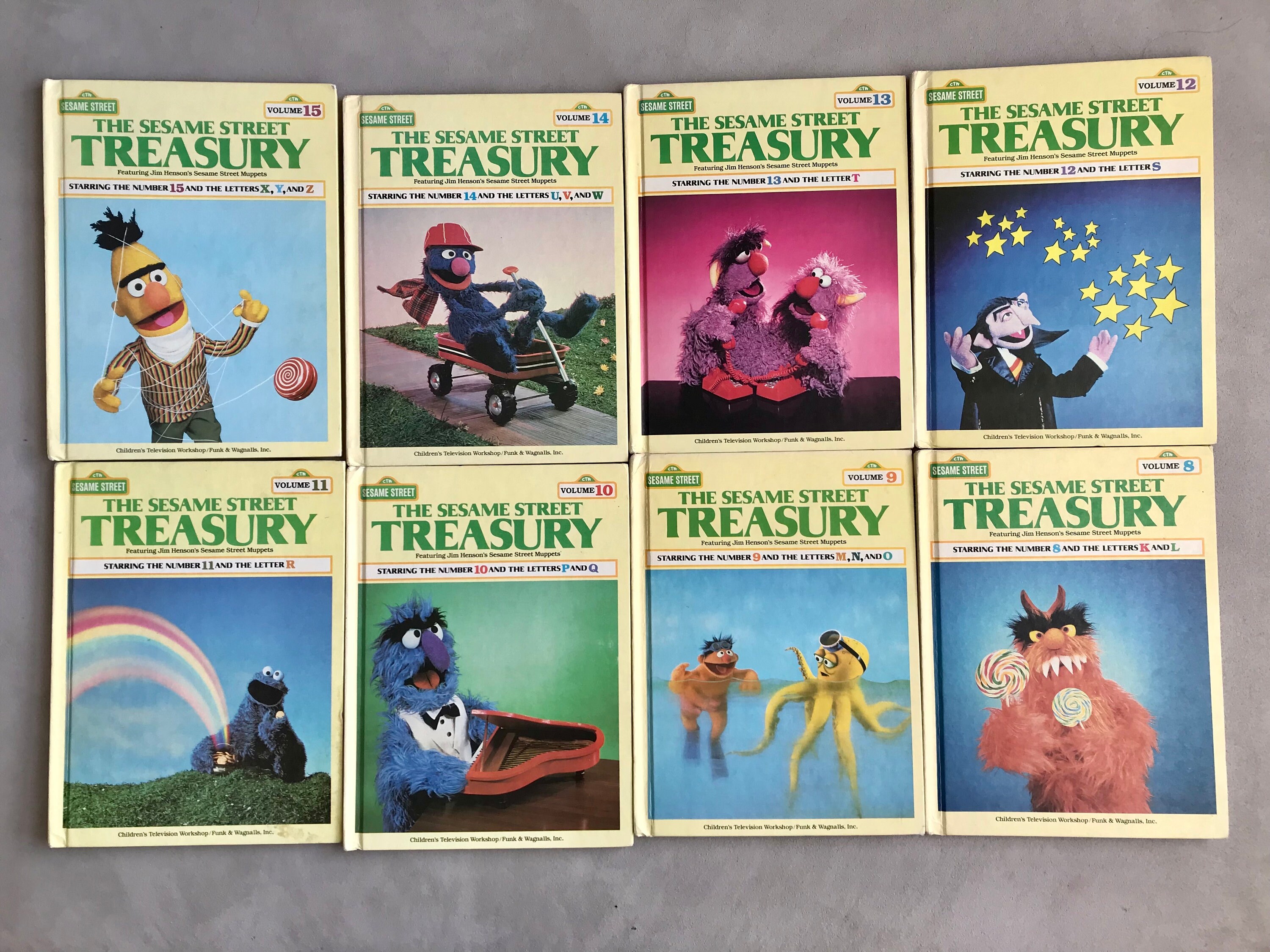 Vintage the Sesame Street Treasury Hardcover Books-lot of 8-volumes 8 ...