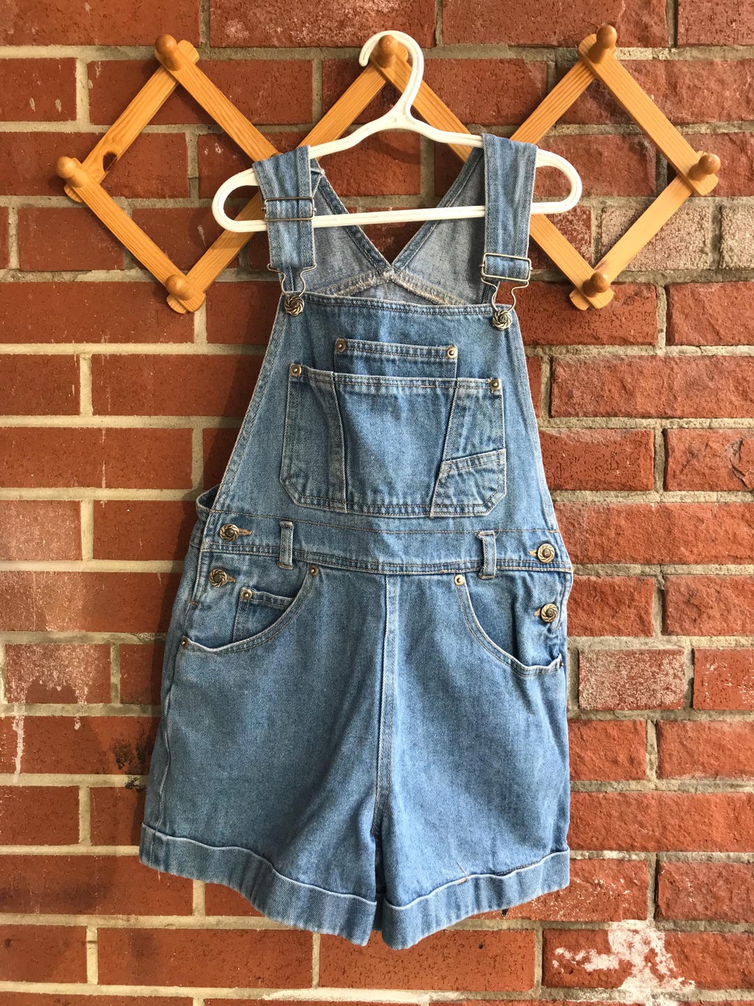 Vintage Kids Denim Shortalls - 90’s Kids Streetwear Blue Denim ...