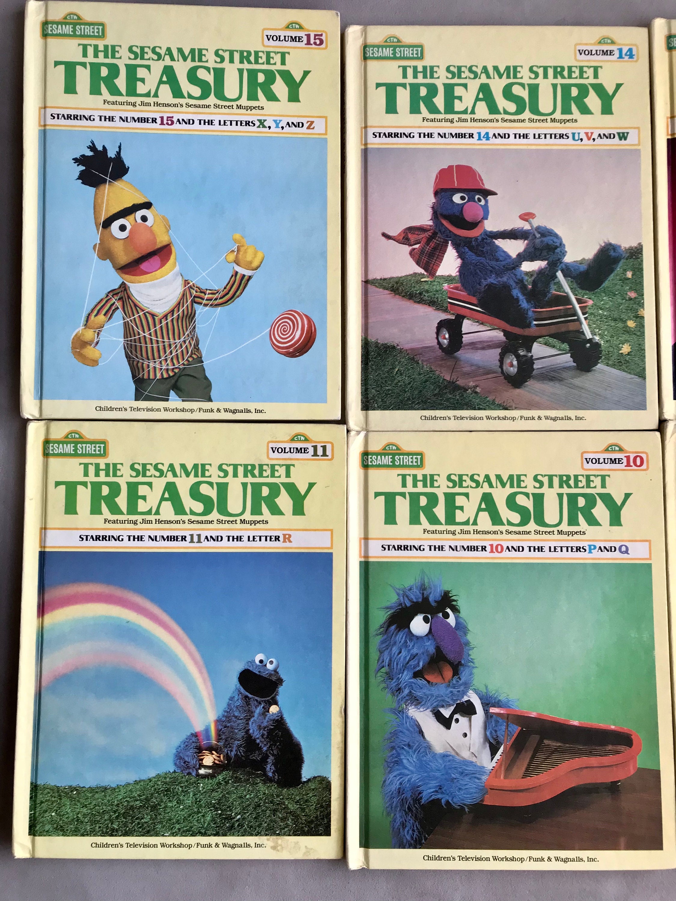 Vintage the Sesame Street Treasury Hardcover Books-lot of 8-volumes 8 ...