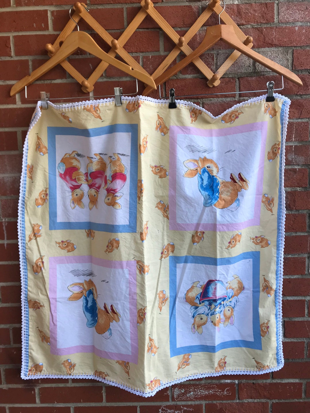 90's Vintage Beatrix Potter Kids Table Tablecloth Fabric Square - Etsy