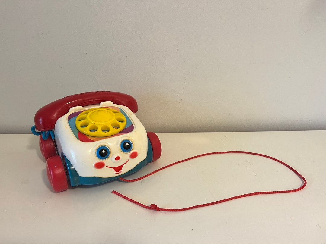 Vintage Fisher Price Rotary Telephone Pull Toy With Rotating Eyes - Etsy