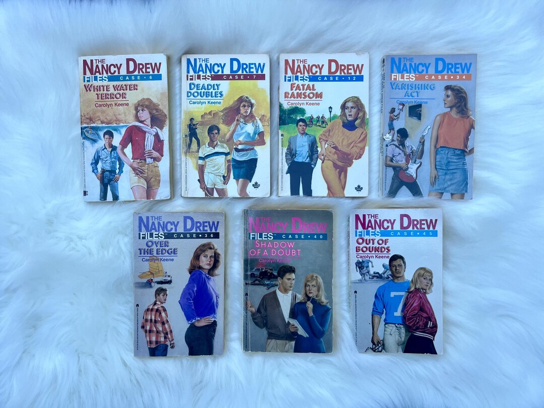 Vintage Nancy Drew Files Book Series-case 6, 7, 12, 34, 36, 40, 45 ...