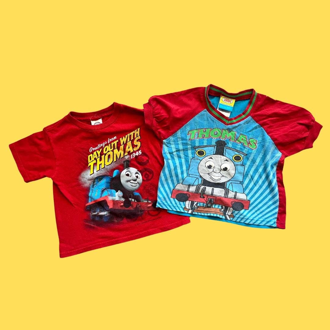 Y2K Era Thomas the Tank Engine Kids Tees 2000's Kids Clothes Toddler Thomas the Tank Engine T ...