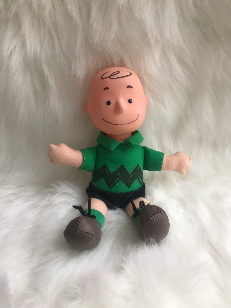 Vintage Charlie Brown Plush With Plastic Head Mcdonalds Collectible - Etsy