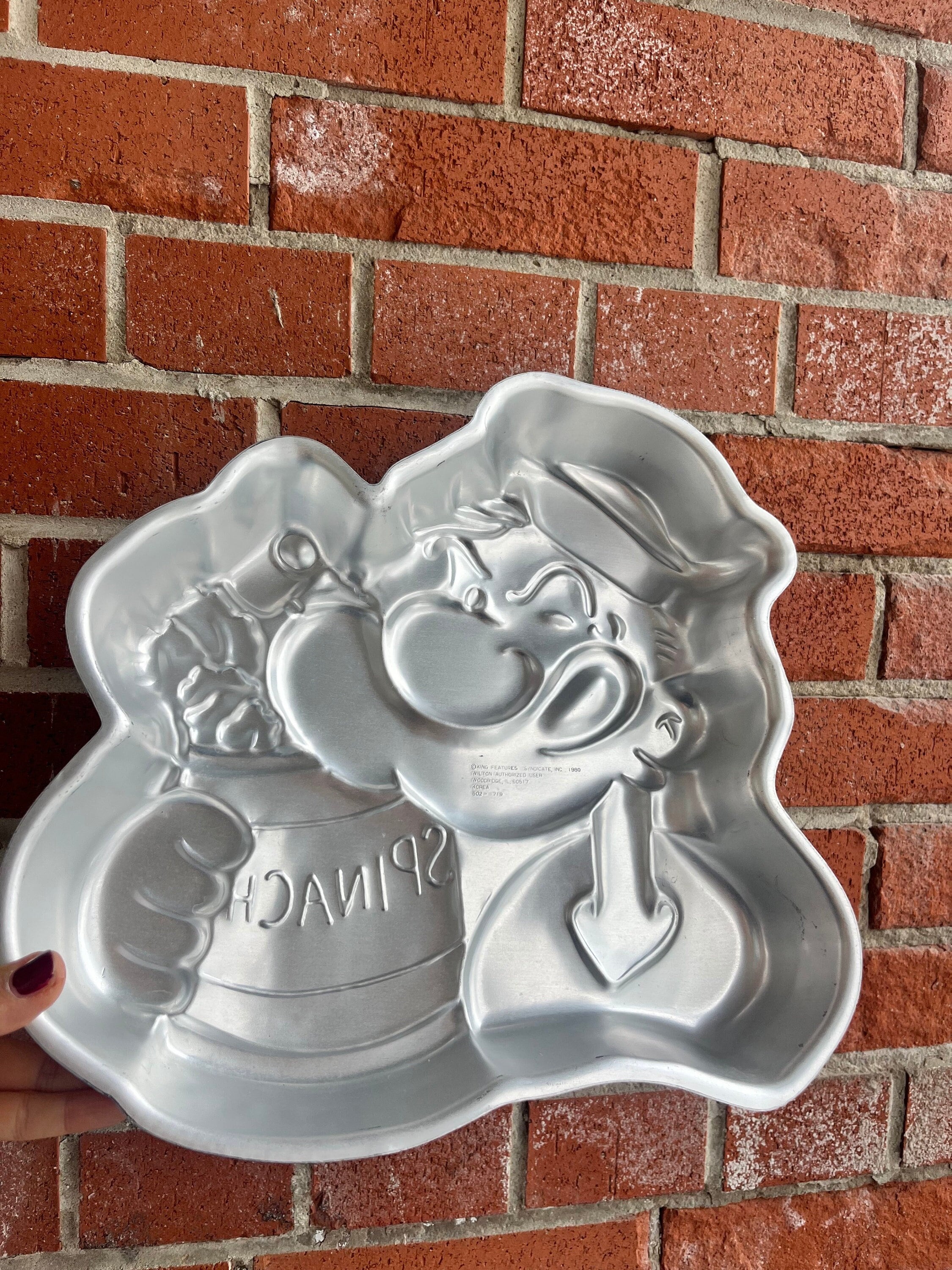 1980 Popeye Alluminum Cake Pan Vintage Wilton Cake Pan Vintage Birthday ...