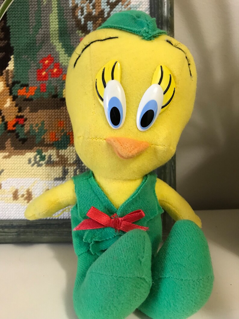 1992 Vintage Looney Tunes Tweety Bird Dressed as Robin Hood Plush ...