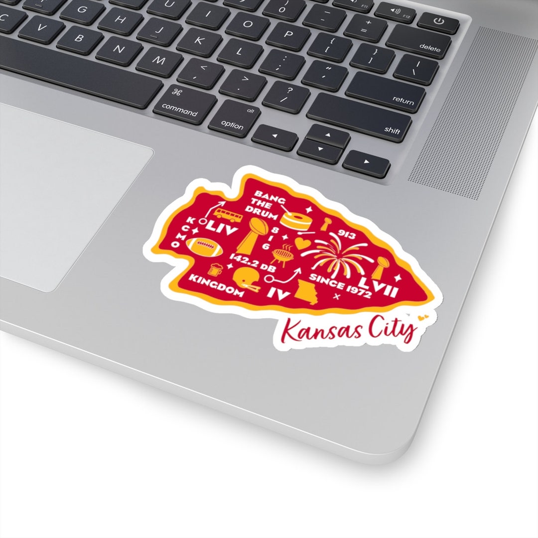 Kansas City Football Collage Design Sticker, Chiefs Arrowhead Decal, KC ...