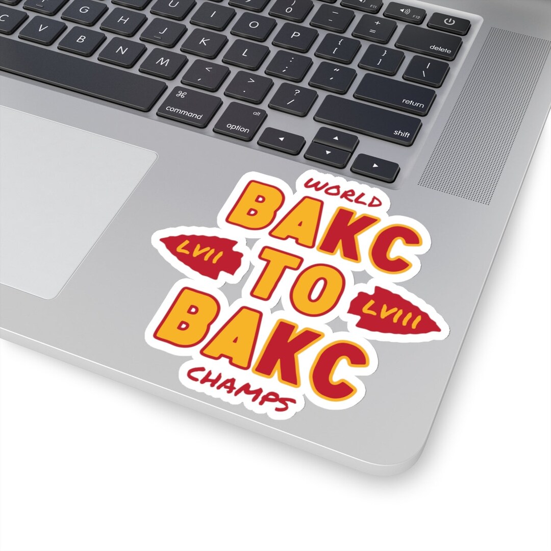 Kansas City Football LVII LVIII Back to Back Champs Sticker, Chiefs ...