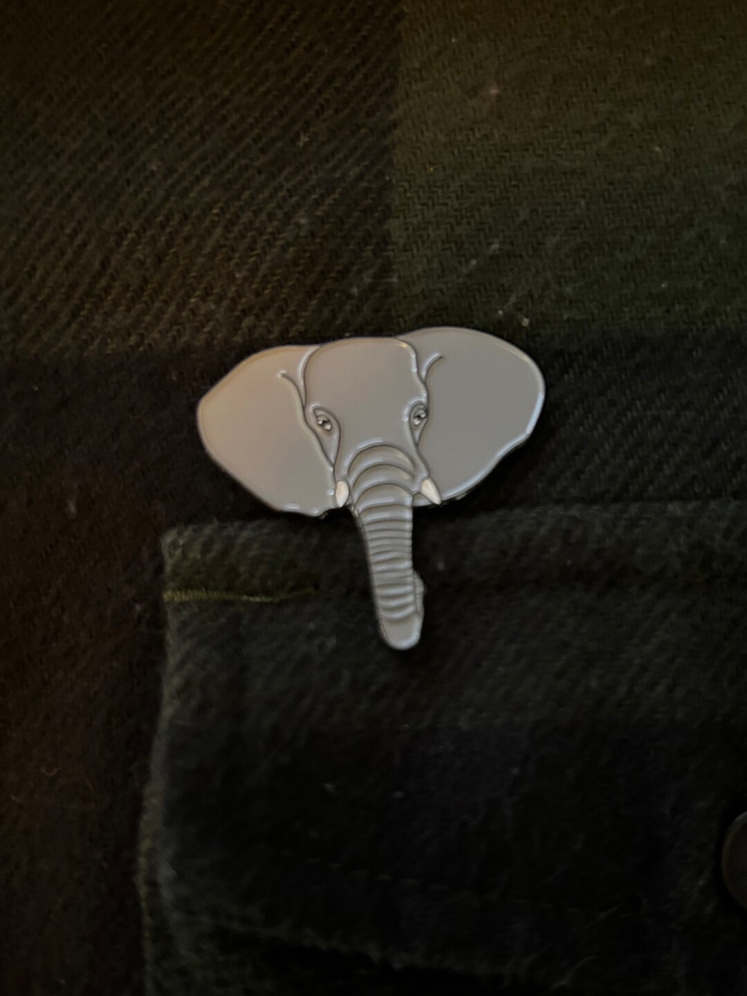 Elephant Enamel Pin - Etsy