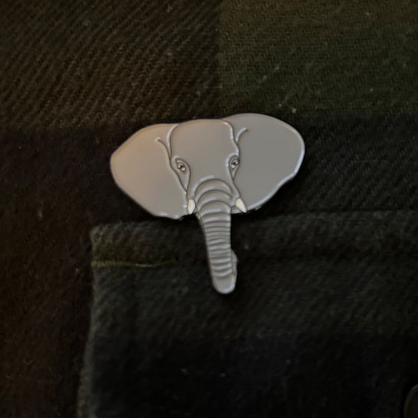 Elephant Lapel Pin - Etsy