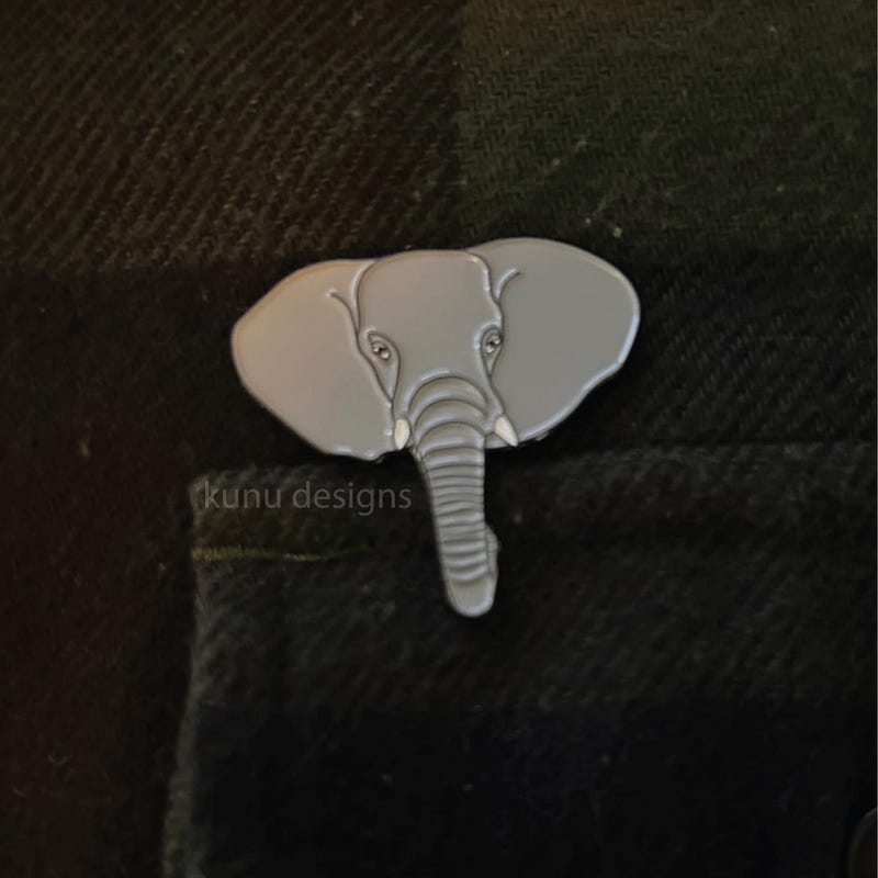 Elephant Lapel Pin - Etsy