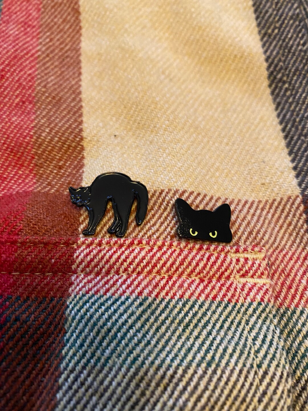 Black Cat Enamel Pin Bundle - Etsy