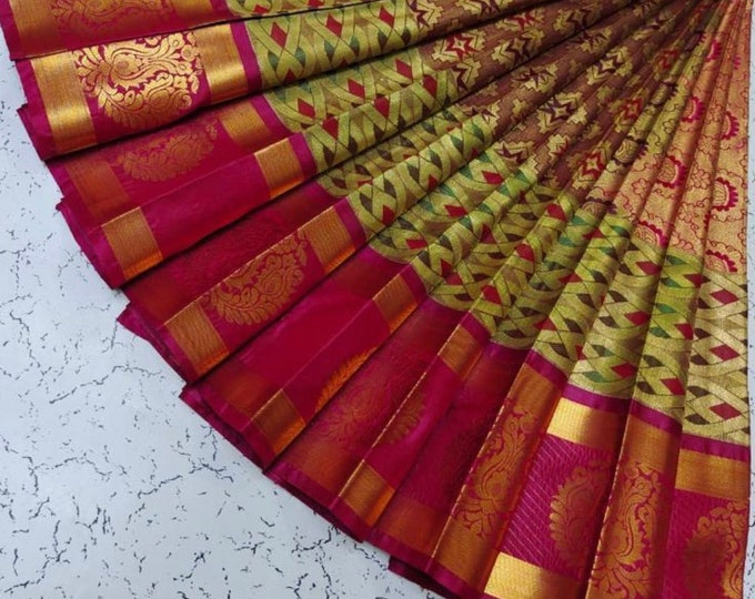 Samudrika Pattu Saree Soft Silk Saree/kanchi Pattu Saree /magenta ...