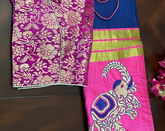 Pink Aari Work Blouse - Etsy