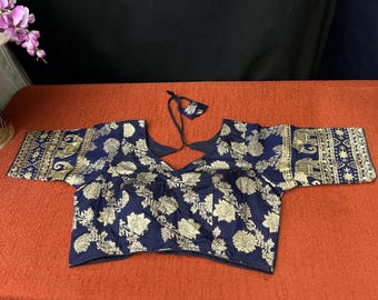 Ready-made Saree Blouse/rani Pink Color/with Zari Work/cup Size C to D ...