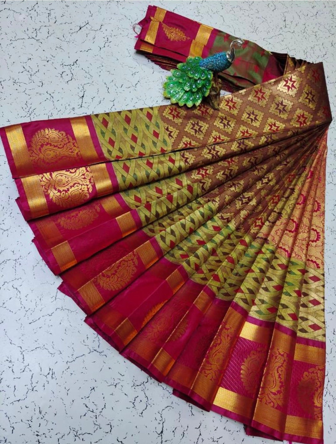 Samudrika Pattu Saree Soft Silk Saree/kanchi Pattu Saree /magenta ...