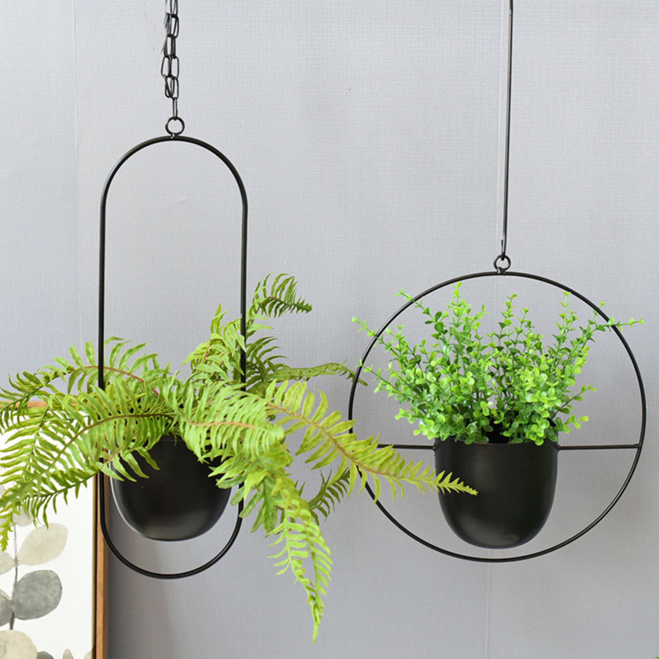 Hanging Iron Planter Metal Hanging Pots Metal Planter - Etsy