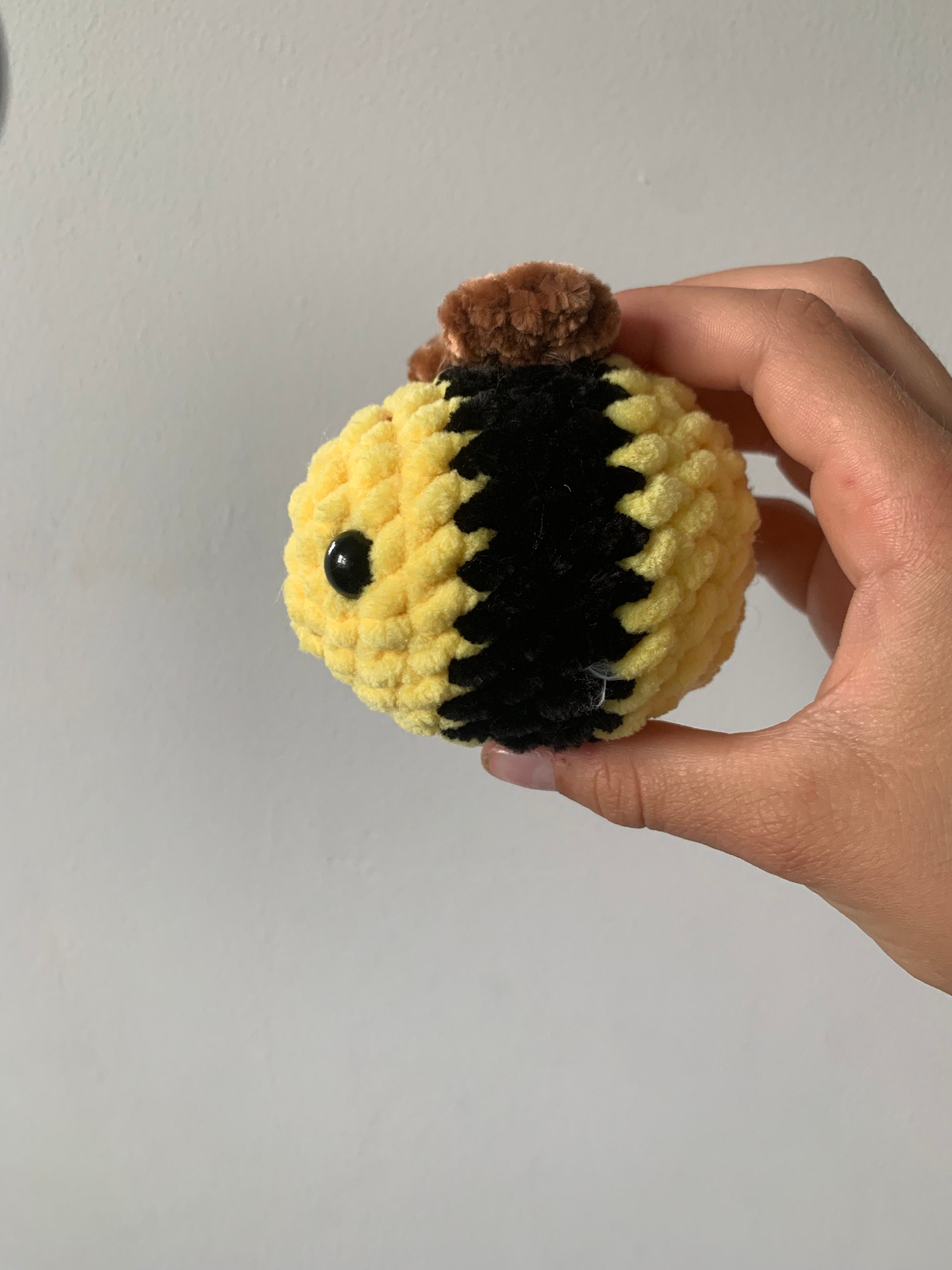 Fluffy Yellow and Black Crochet Bee Plushie Cute Birthday Gifts Present ...
